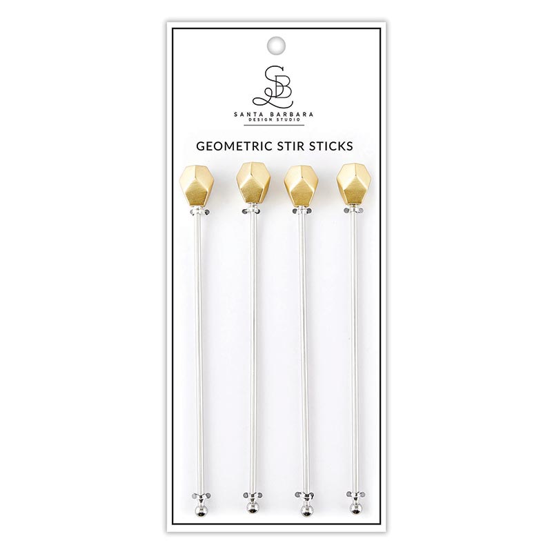 Geo Stir Sticks - Gold 4pk – Easts at Makaraka